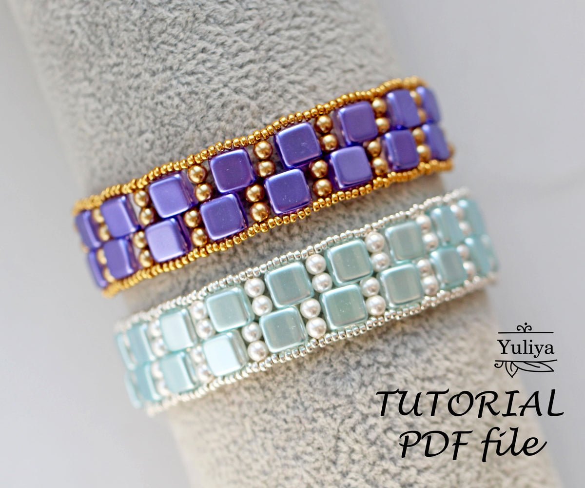 Beaded pattern, Beaded bracelet tutorial, Beadwork tutorial, Easy bead ...