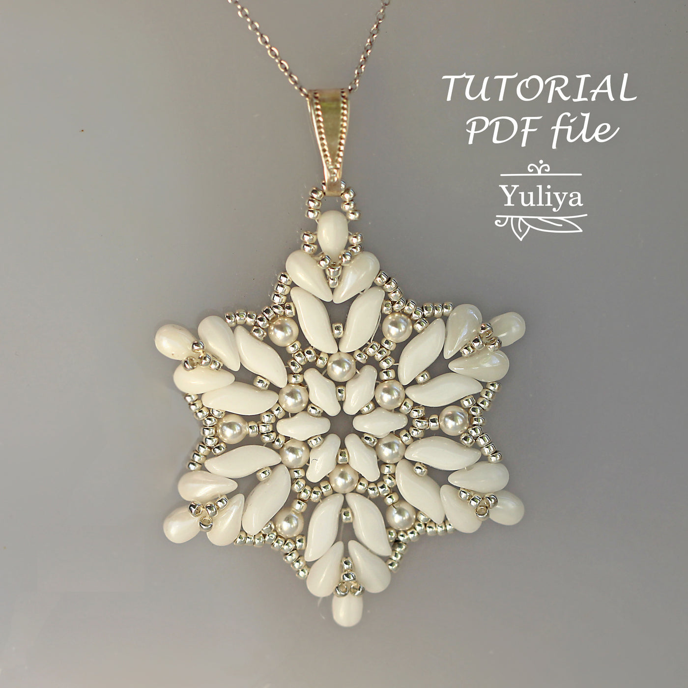 Beaded snowflake pattern, Christmas bead pattern, Beading tutorial ...